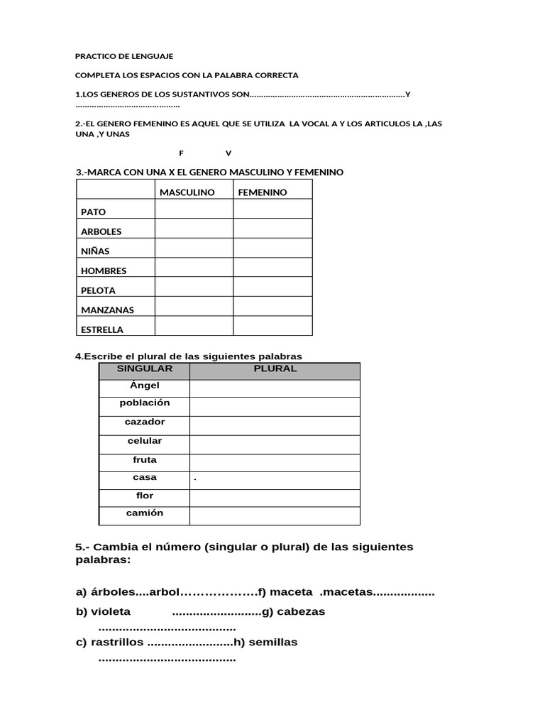 PRACTICO DE LENGUAJE | PDF | Sintaxis | Tipología Lingüística
