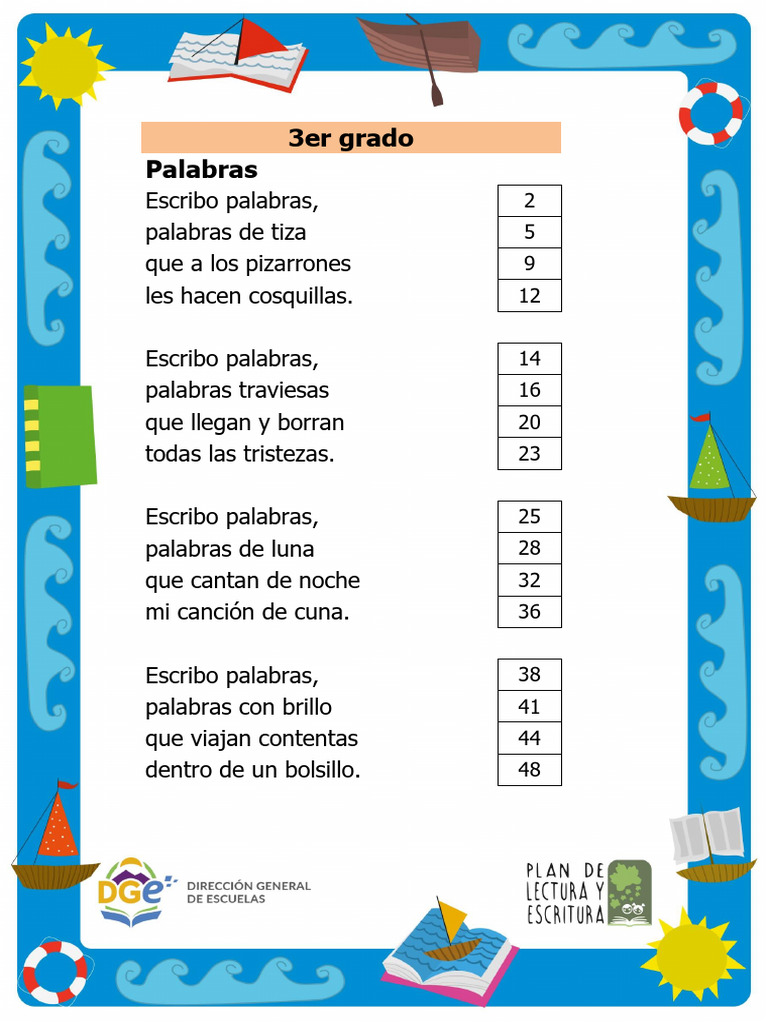 3er Grado Palabras | PDF