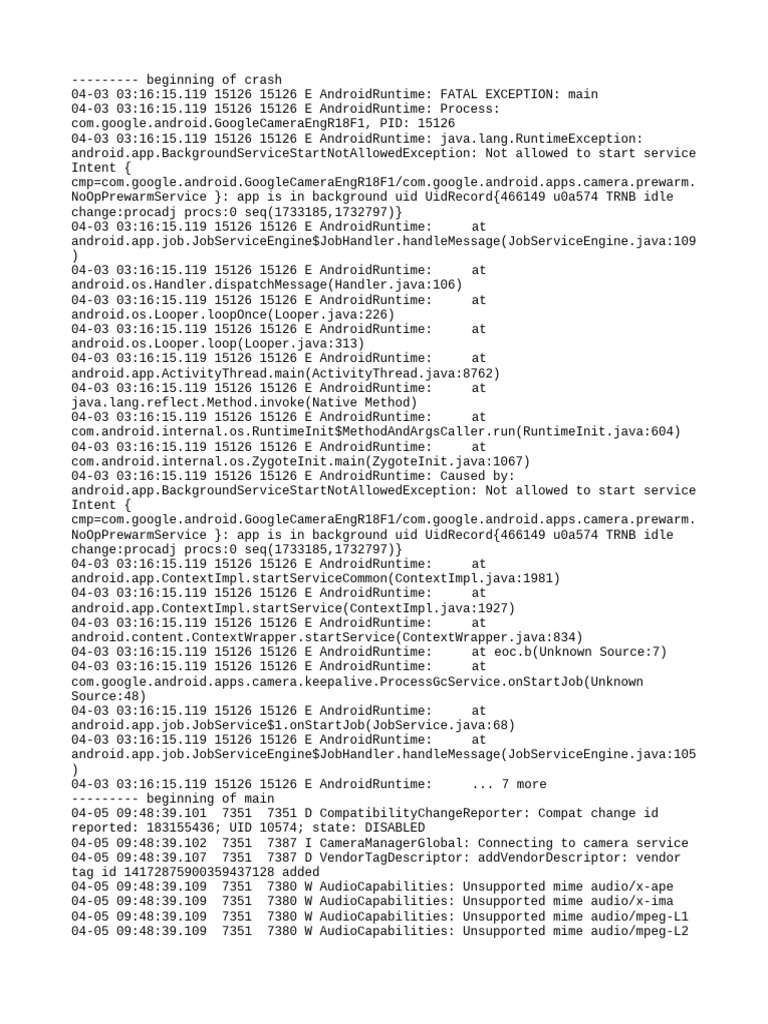 Logcat 1743817719049 | PDF | Computing Platforms | Software Engineering