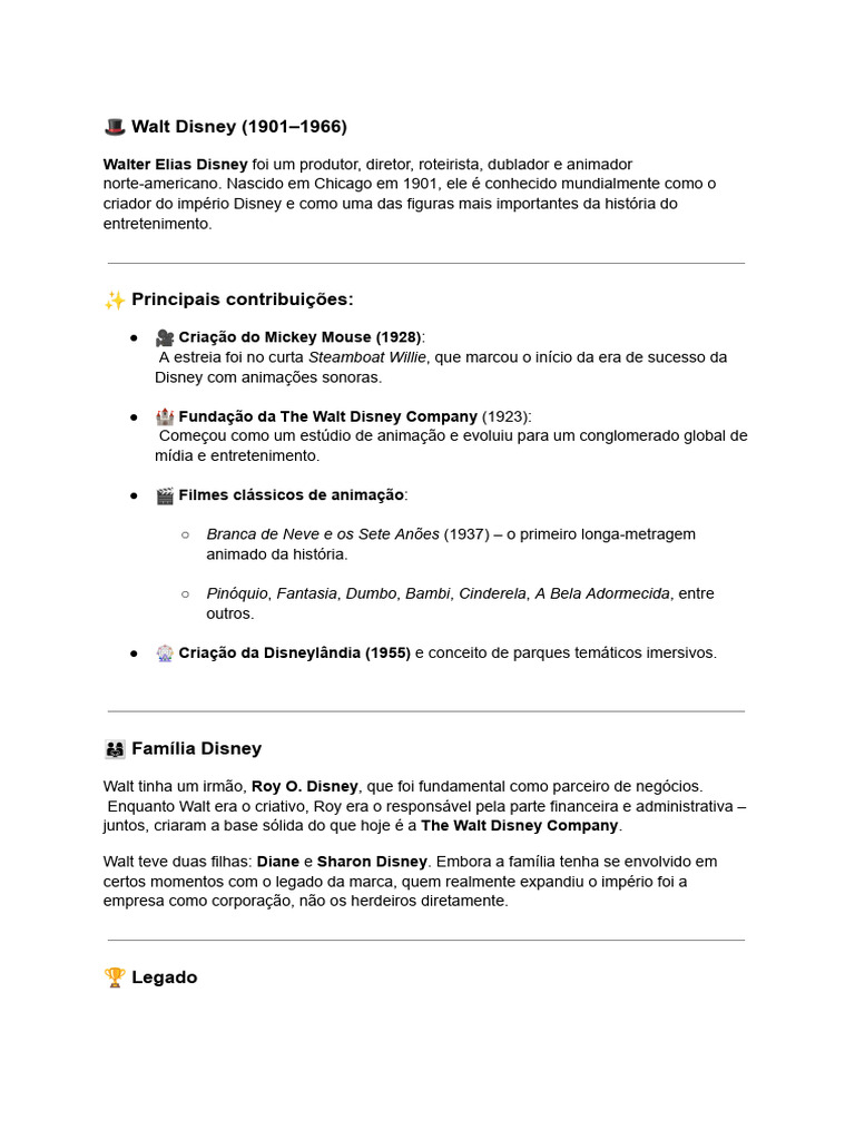 ? Walt Disney (1901–1966) | PDF