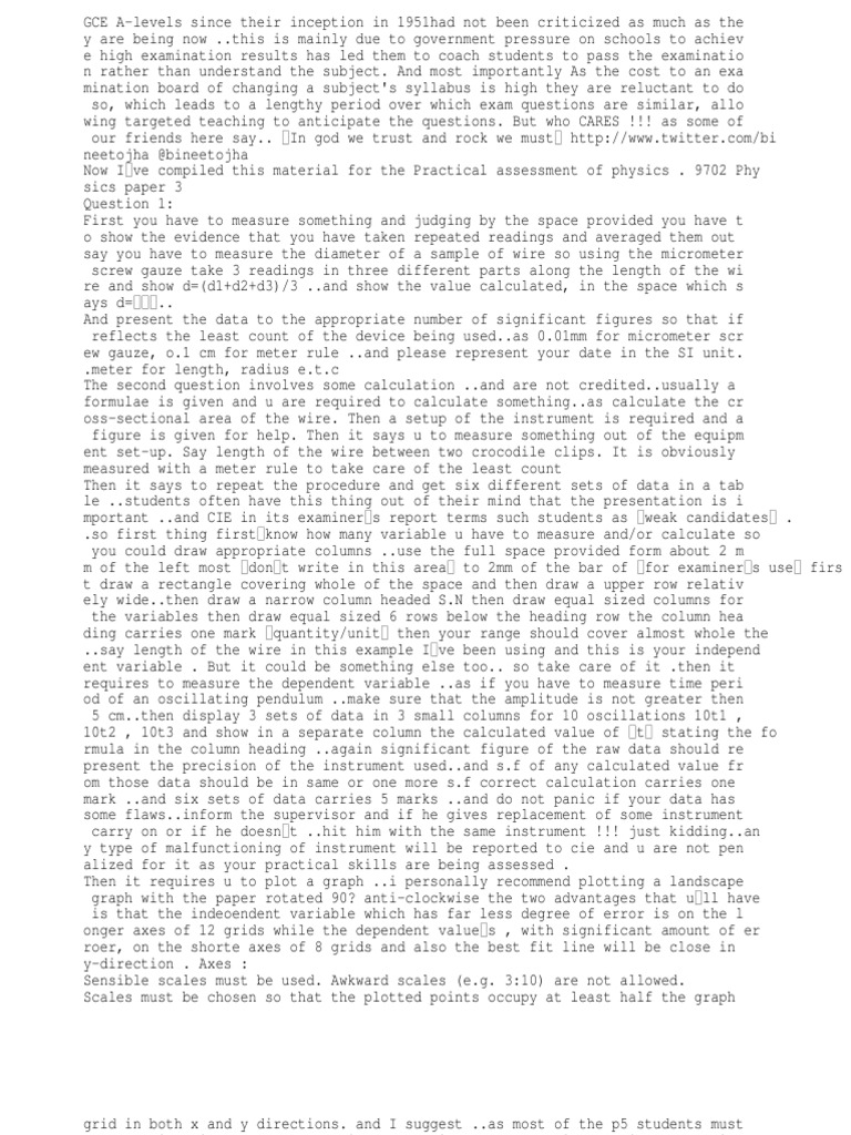 Physics P3 in 5 Minutes | PDF | Accuracy And Precision | Uncertainty