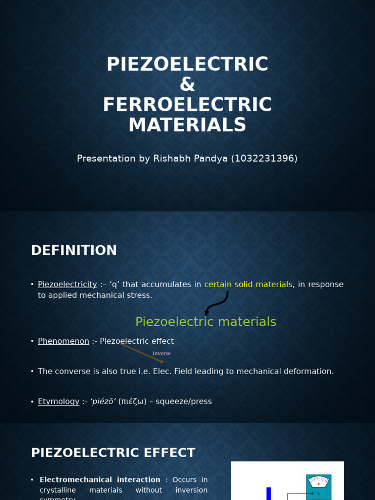 Piezoelectric | PDF | Piezoelectricity | Ferroelectricity