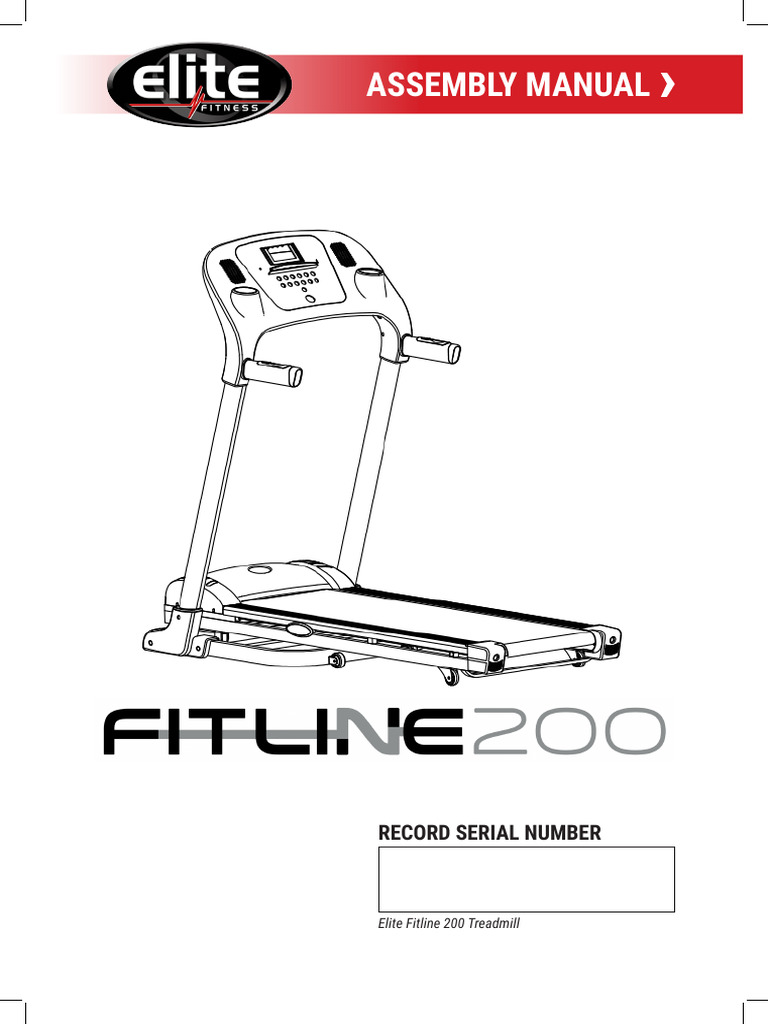Elite Fitline 200 Treadmill Manual | PDF | Heart Rate | Obesity