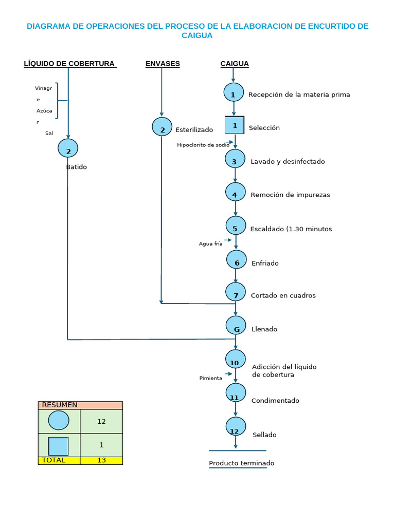 DIAGRAMA DE OPERACIONES - Procesos | PDF