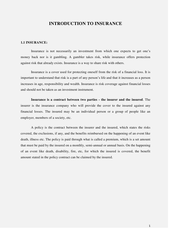 An Introduction to Insurance: Providing Protection Against Financial ...