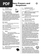 Catholic Mass Prayers and Responses | PDF | Lord's Prayer | God The Father