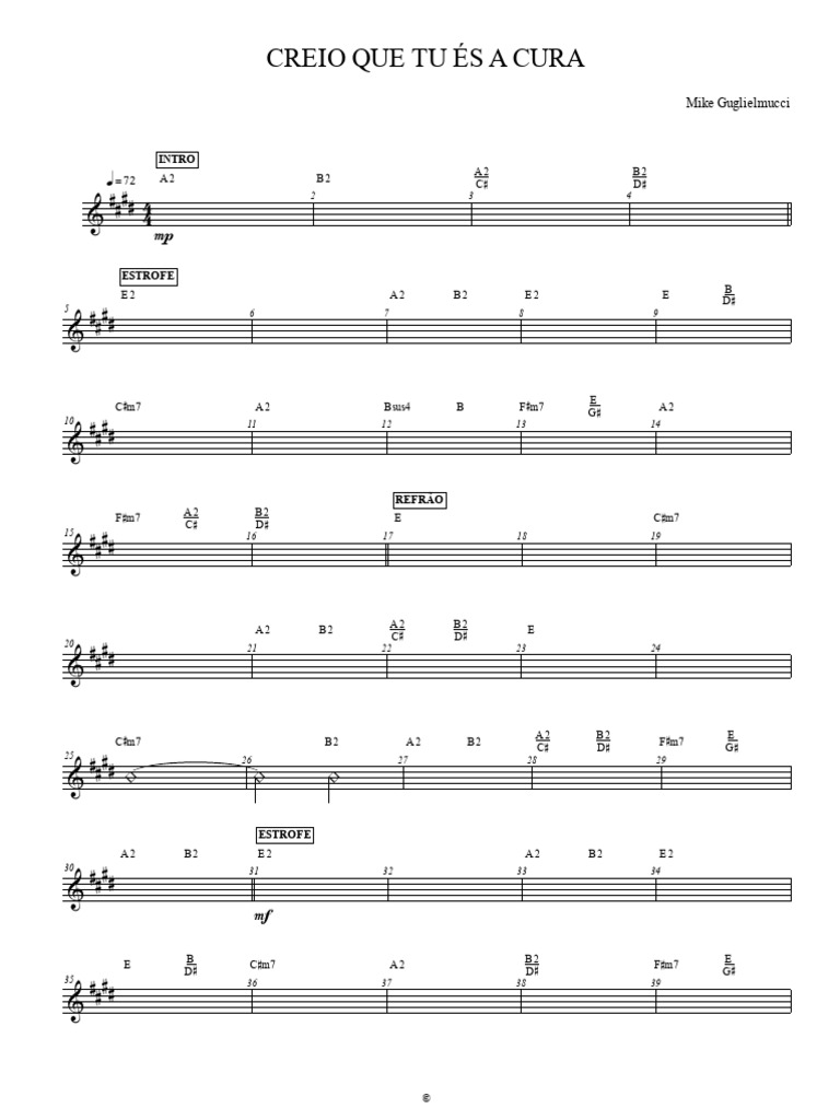 Creio Que Tu És A Cura | PDF