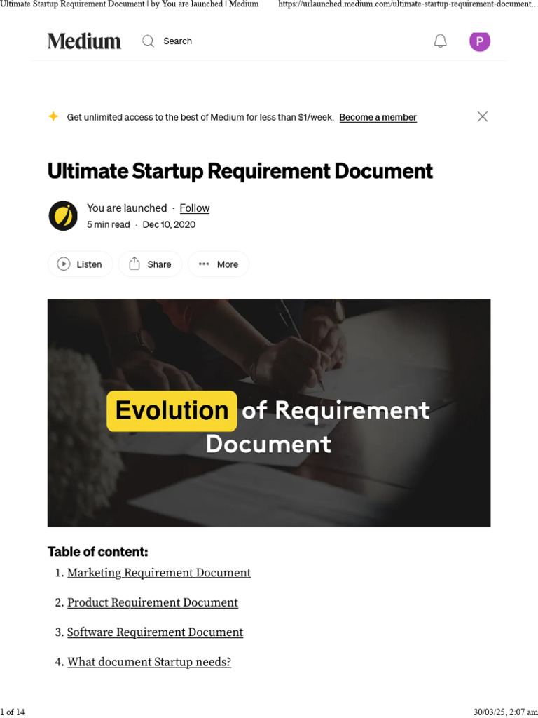 Ultimate Startup Requirement Guide | PDF | Startup Company | Small ...