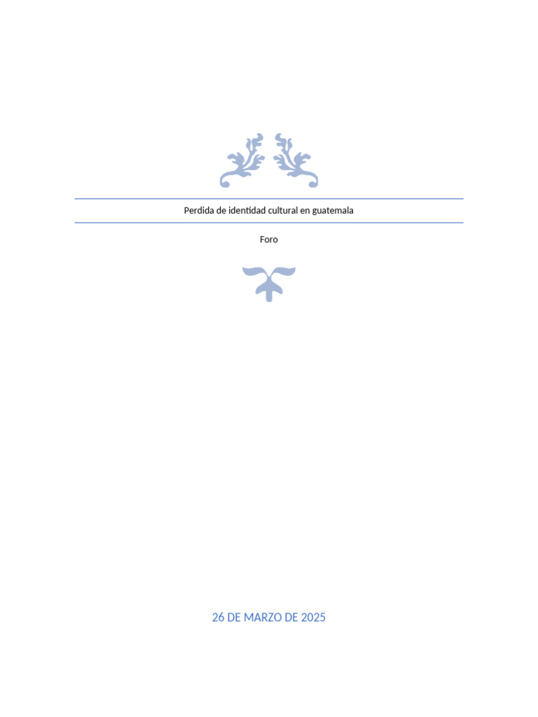 Pérdida de Identidad Cultural en Guatemala | PDF | Guatemala ...