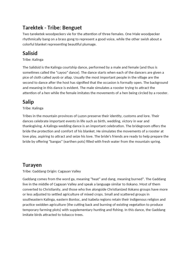 Philippine Traditional Dance | PDF