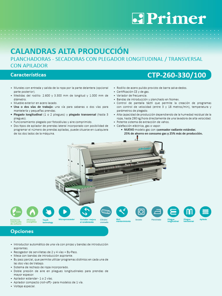 Calandras de Planchado y Secado Ufesa | PDF