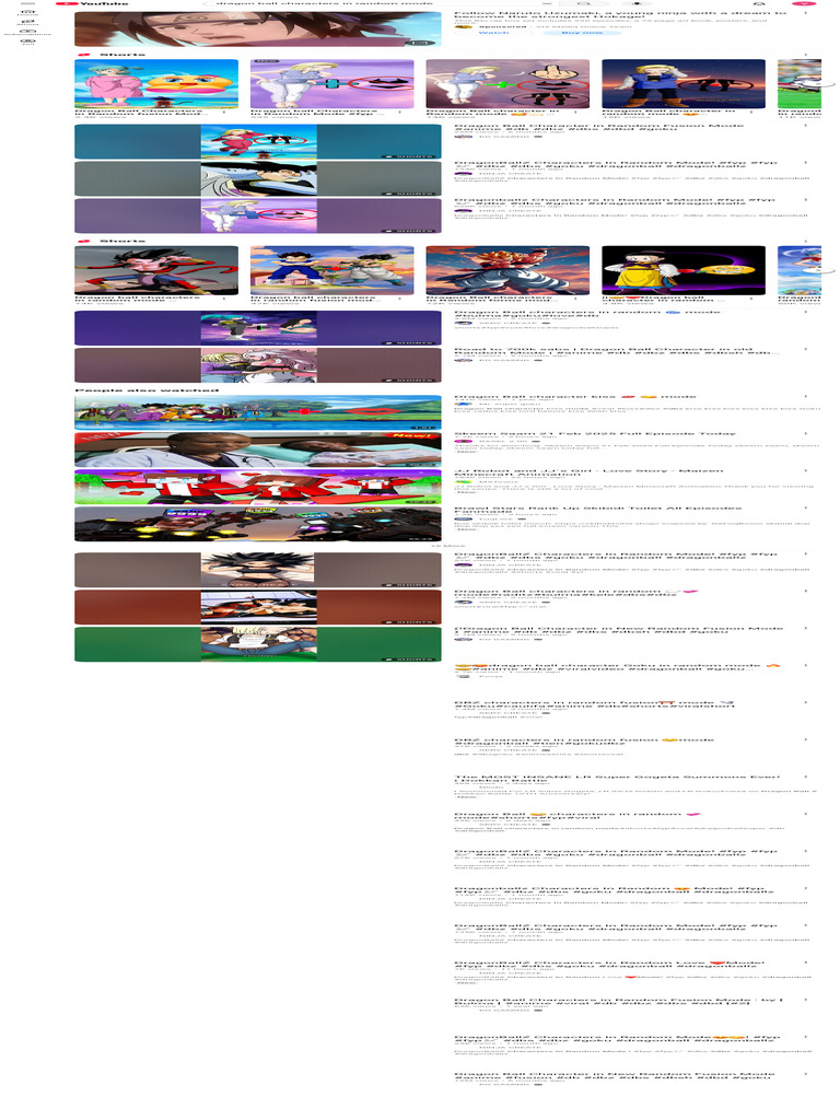 dragon ball characters in random mode - YouTube | PDF | Dragon Ball ...