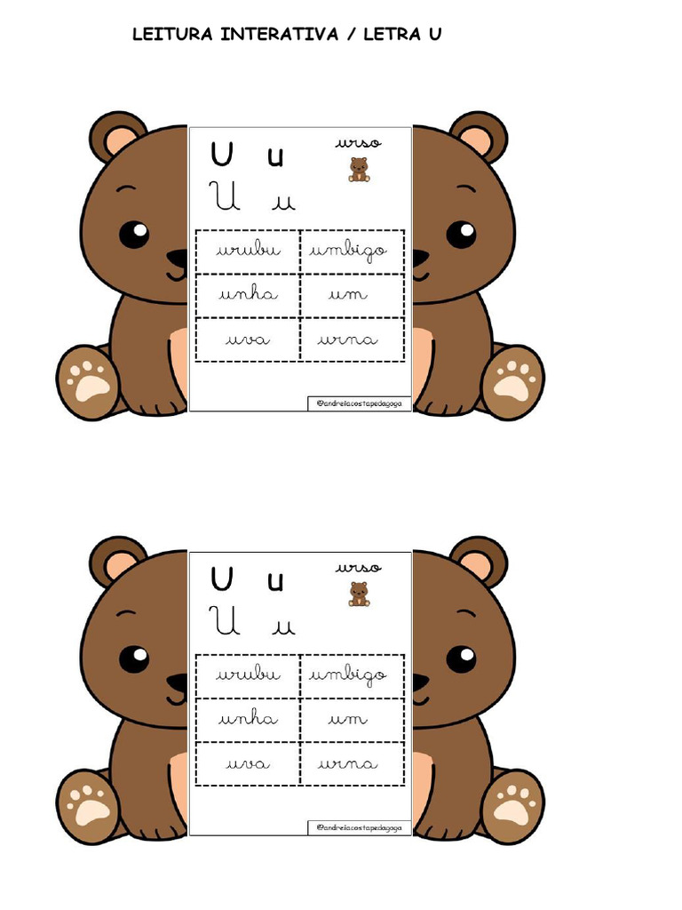 Leitura Interativa - Letra U | PDF