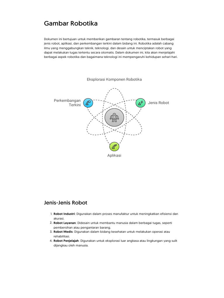 Jenis dan Aplikasi Robotika Modern | PDF