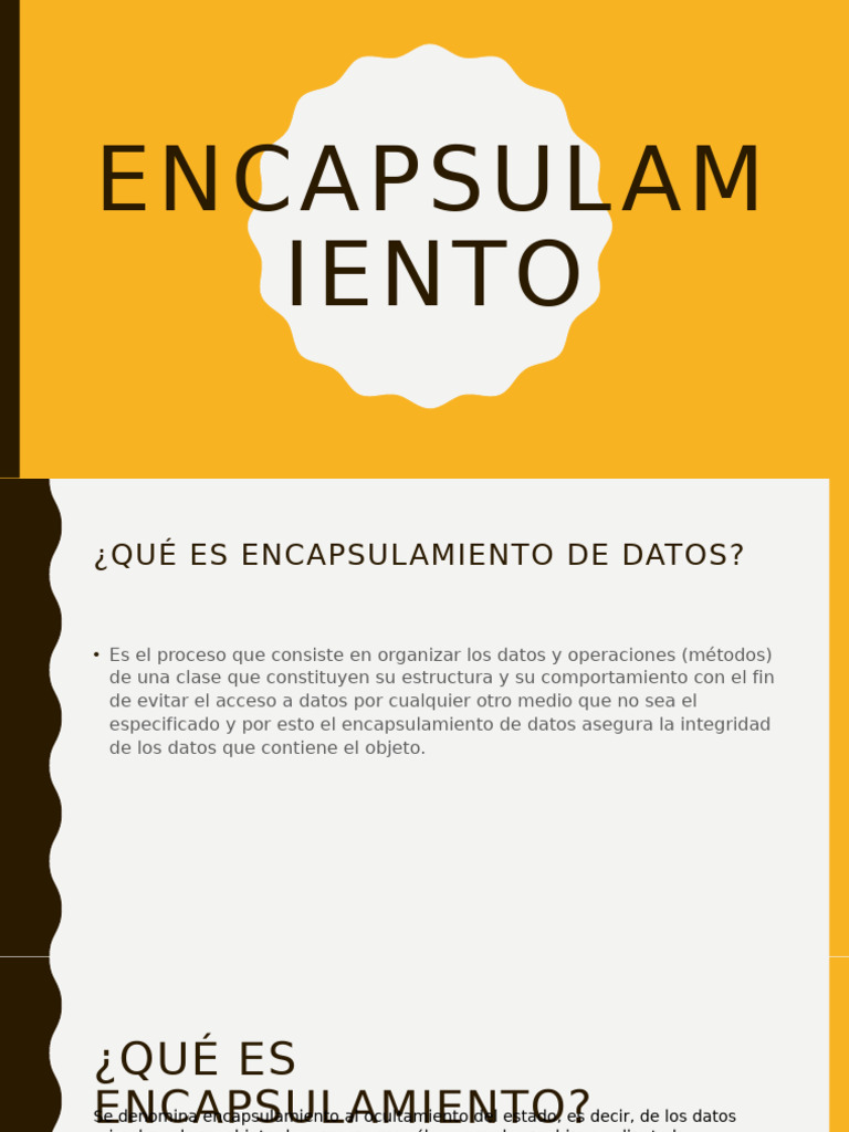 ENCAPSULAMIENTO | PDF | Objeto (informática) | Informática