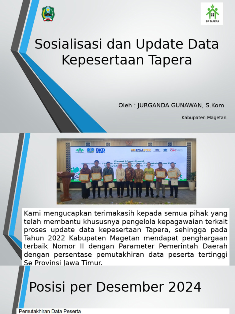 Materi Tapera Update Data Kepesertaan | PDF