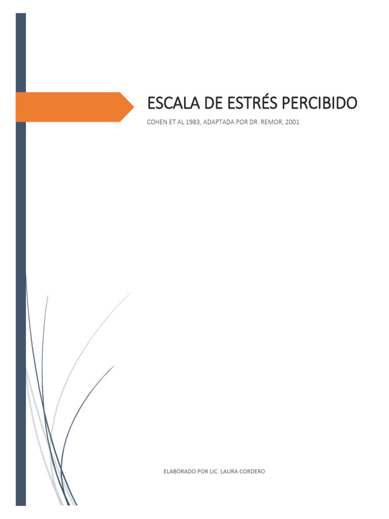 MANUAL ESCALA DE ESTRÉS PERCIBIDO | PDF | Estrés (biología) | Ciencias ...