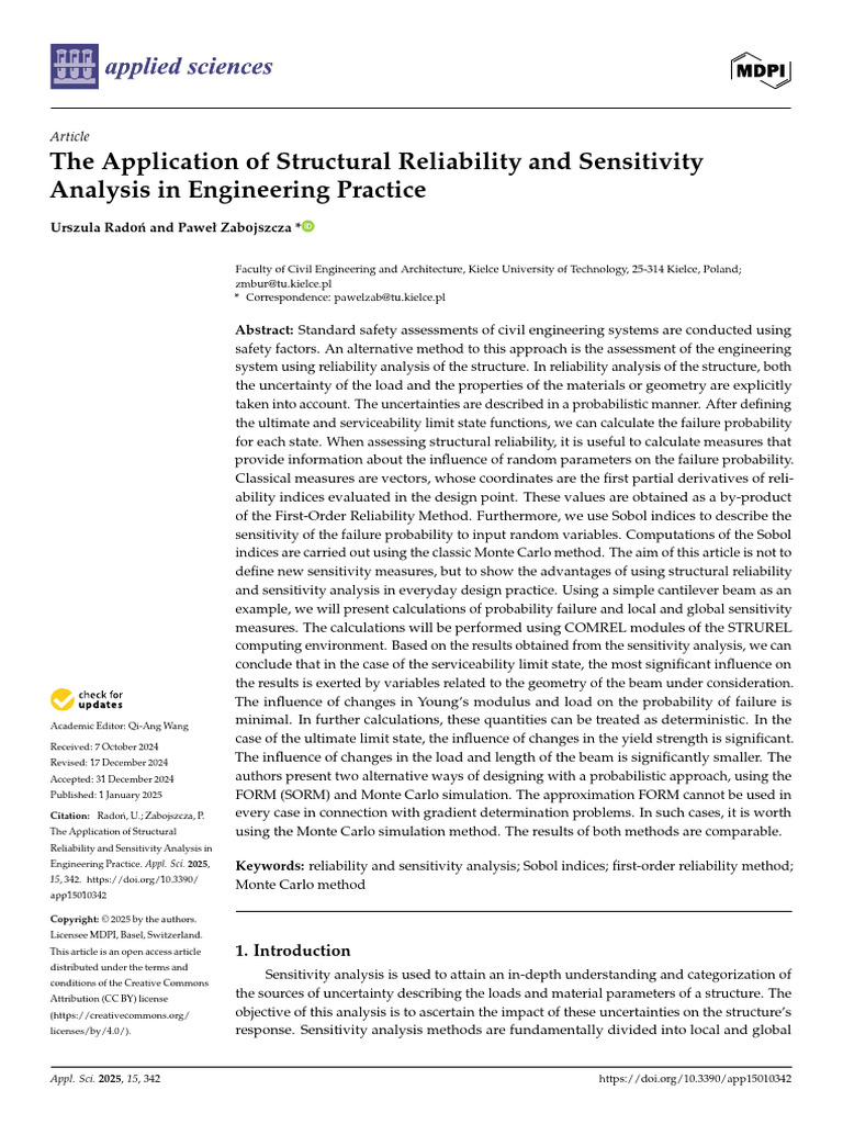 The_Application_of_Structural_Reliability_and_Sens | PDF | Sensitivity ...