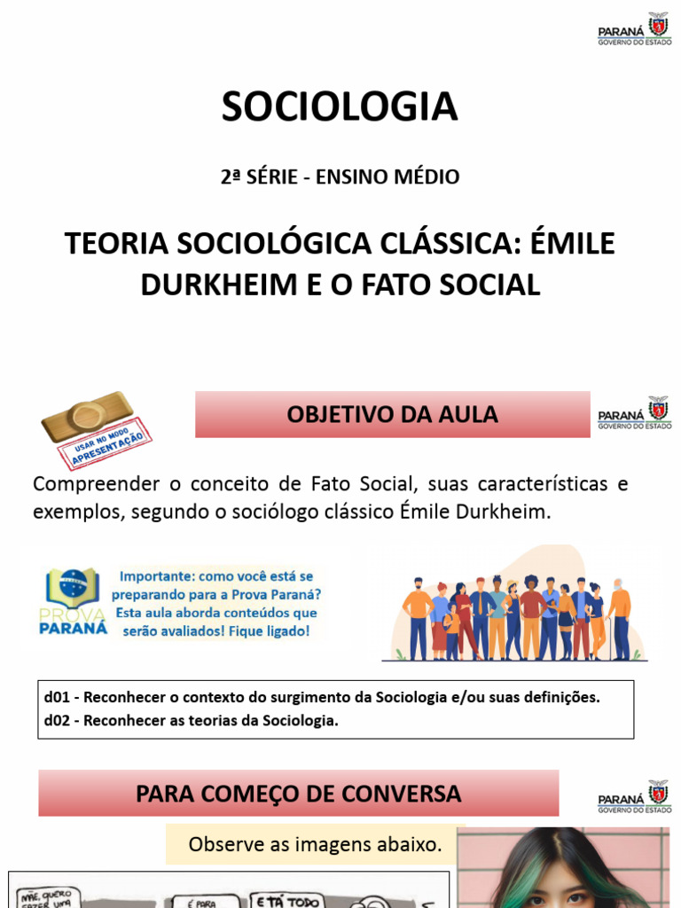 Émile Durkheim e o Fato Social | PDF | Sociologia | Émile Durkheim