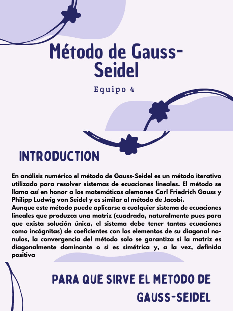Método de Gauss-Seidel | PDF | Matriz (Matemáticas) | Algoritmos y ...