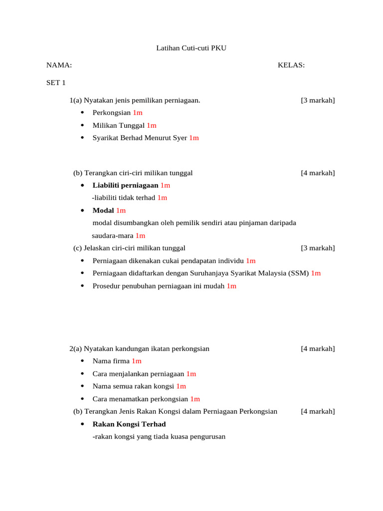 KELAS CABARAN 30 HARI PKU t5 | PDF
