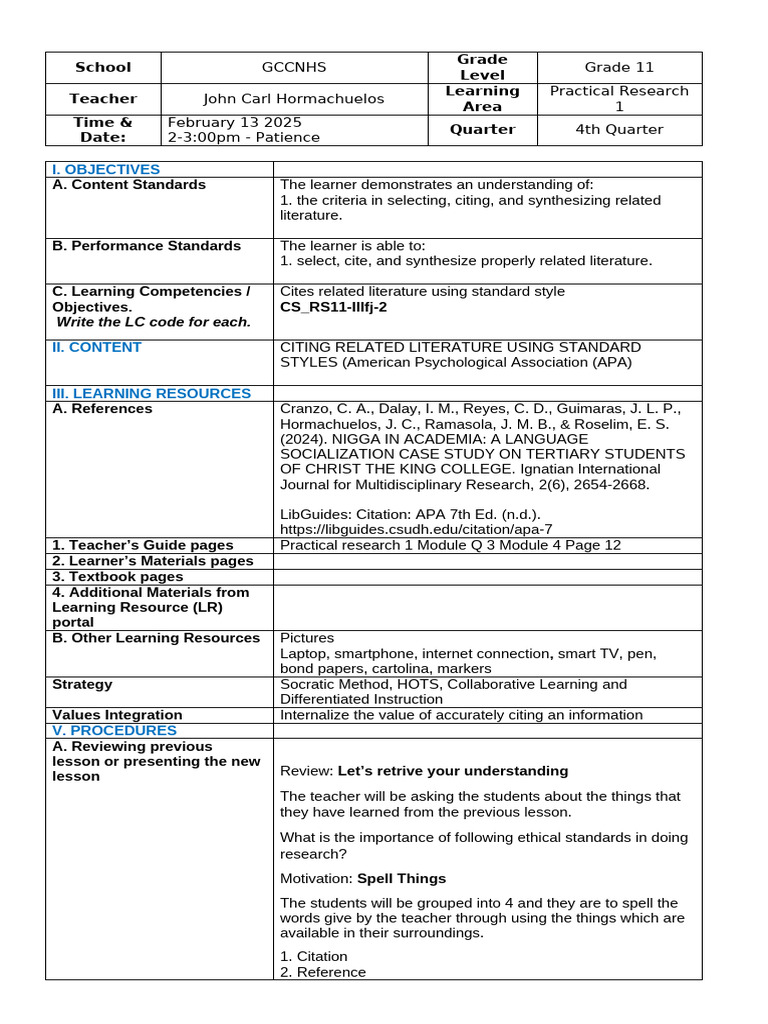 Citing Literature in APA Style for Students | PDF | Apa Style