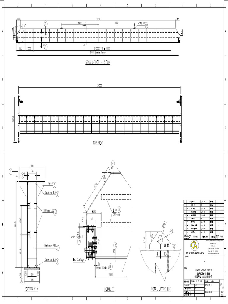 Crane - 2. Span Girder 5 Ton (Mastrip) | PDF