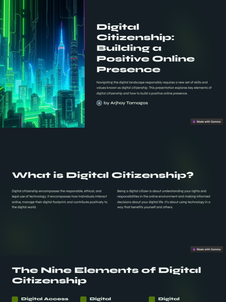 Digital Citizenship Building A Positive Online Presence | PDF ...