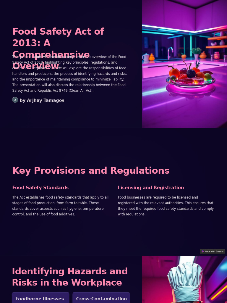 Food Safety Act of 2013 A Comprehensive Overview | PDF | Food Safety ...