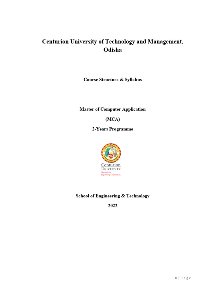 Syllabus-MCA-2022 | PDF | Relational Model | Databases
