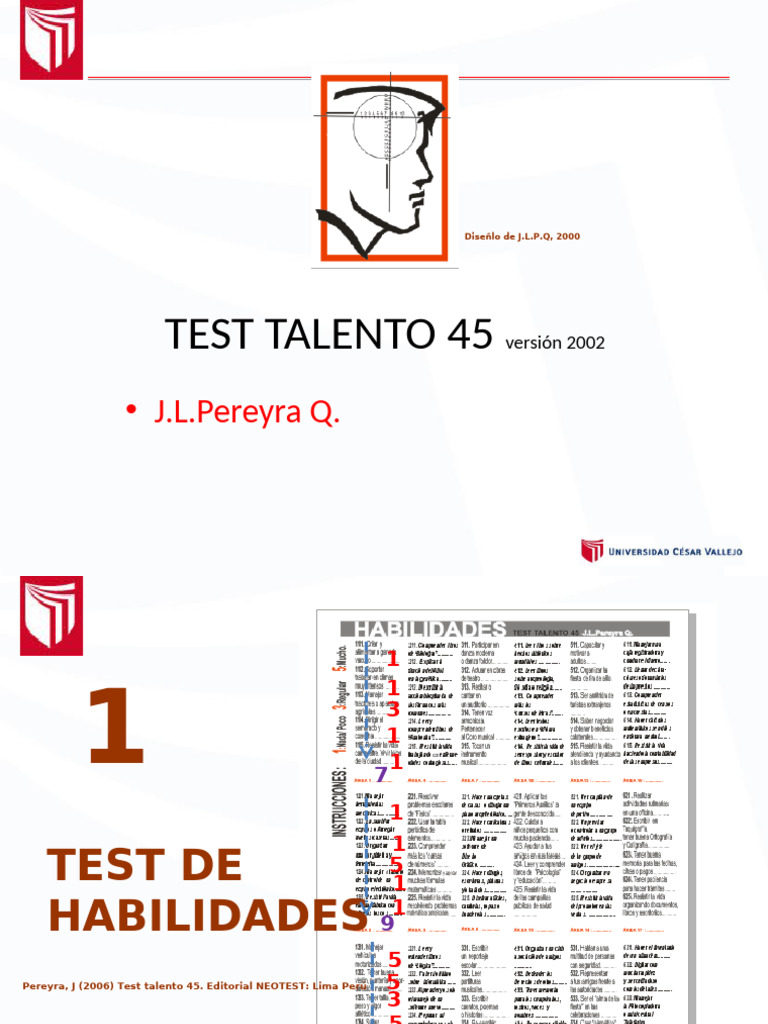Test Talento 45: Habilidades y Personalidad | PDF