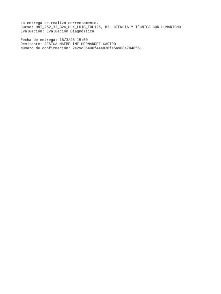 Receipt-UNI 252 33 B2A HLX LD1B TOL126-Evaluación Diagnóstica | PDF