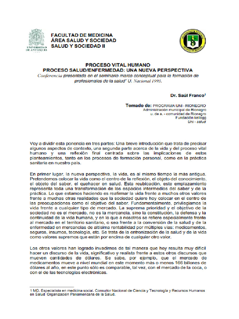 Proceso Vital Hum | PDF