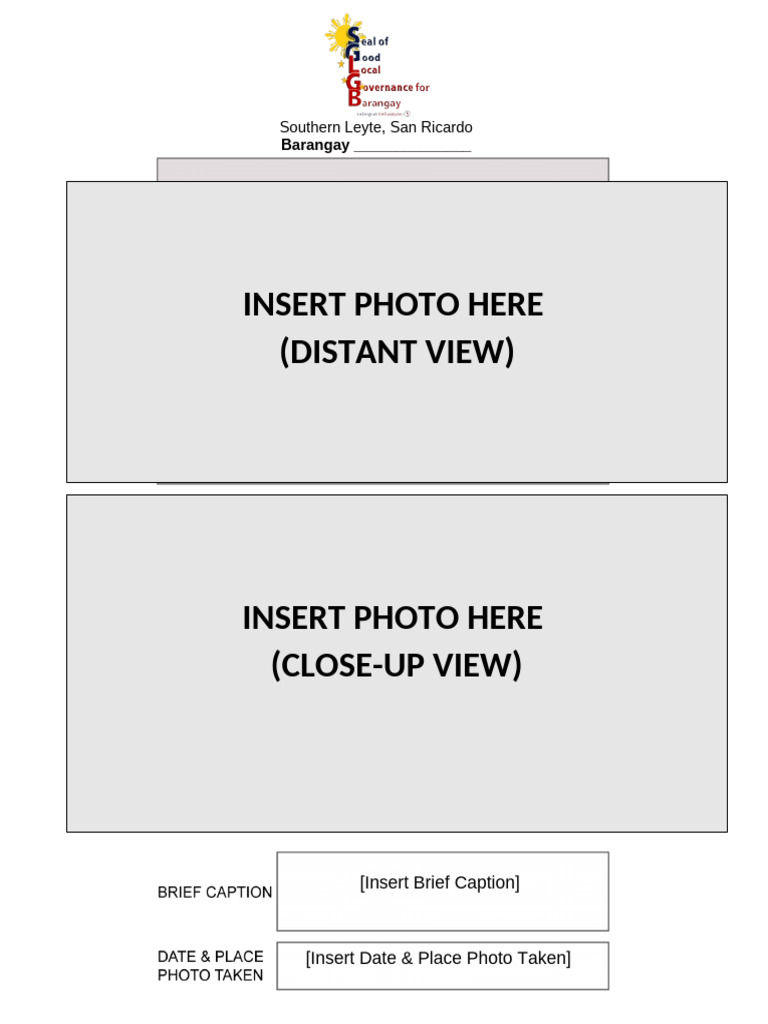 SGLGB TEMPLATE - Photo Documentation | PDF