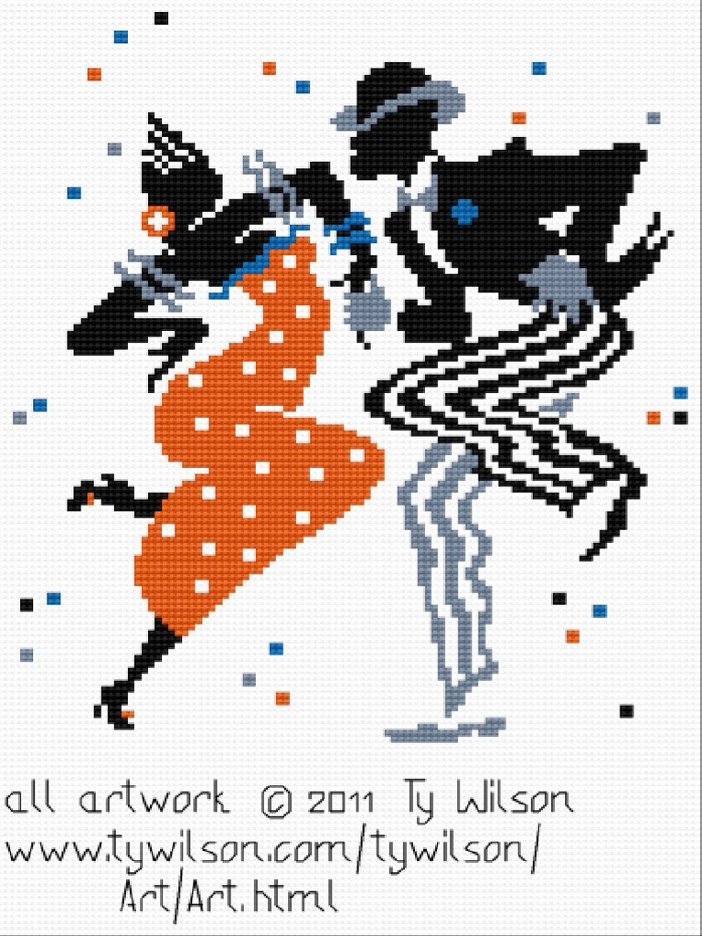 Free Cross Stitch Pattern 027 Dancers | PDF