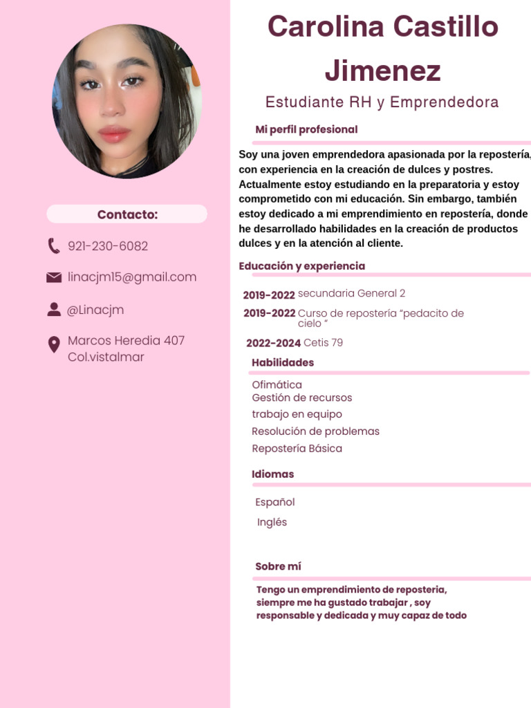 CV Carolina Castillo Jiménez | PDF