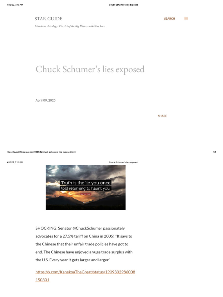 Chuck Schumer's Lies Exposed | PDF