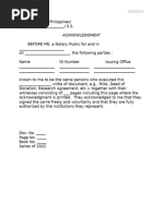 Notary Public Acknowledgment Template | PDF