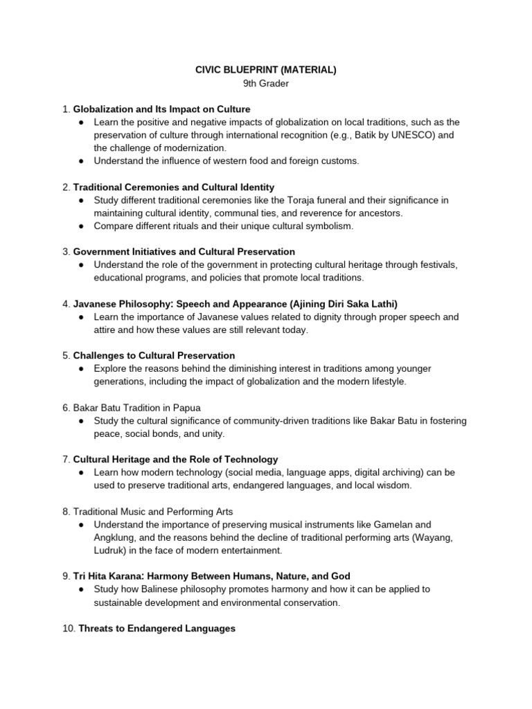 Civic Blueprint (Material) | PDF