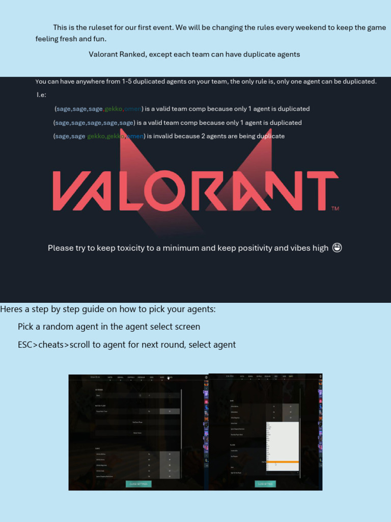 Valorant Community Revival Event Rules | PDF