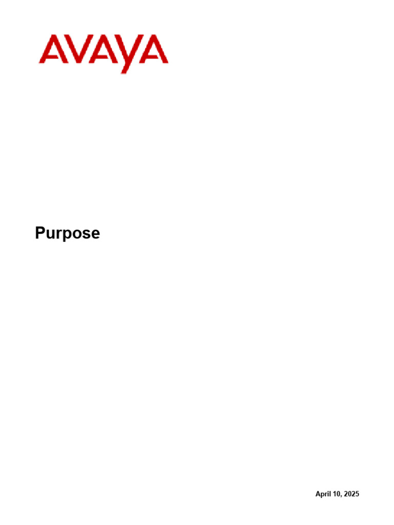 Avaya Aura® Call Center Elite Overview and Specification Purpose 2025-04-10-08-44-51 | PDF