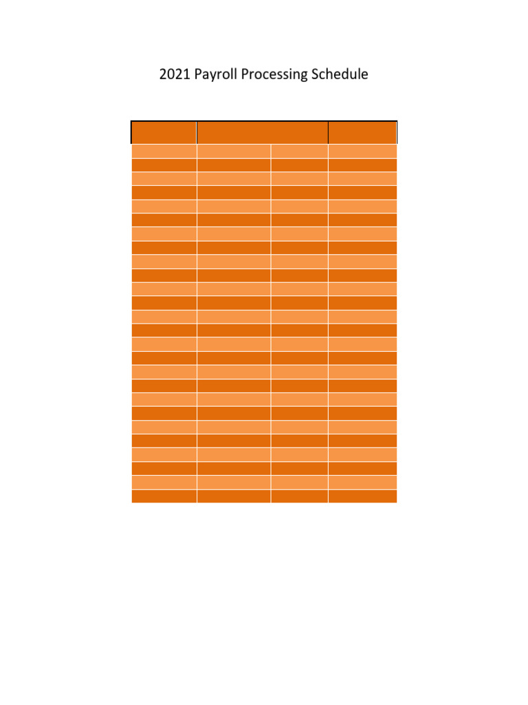 2021 Week 2 Payroll Schedule | PDF