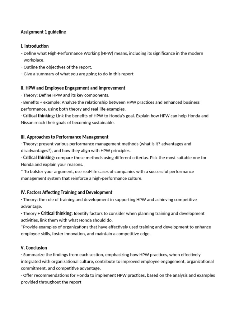High-Performance Working Strategies for Honda | PDF