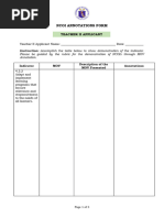 NCOI Rating Sheet Master Teacher I Applicant | PDF