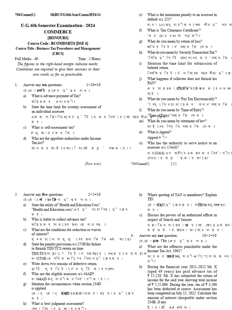 Business Tax Procedures Overview | PDF | Taxes | Taxation