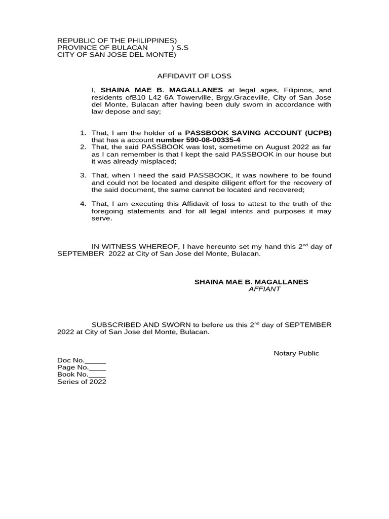 Aff of Loss Magallanes | PDF