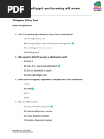 Safety Week Quiz Overview | PDF | Personal Protective Equipment | Safety