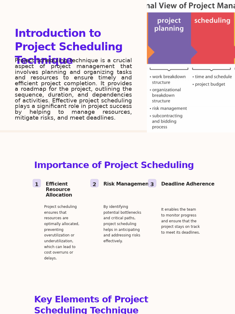 Introduction To Project Scheduling Technique | PDF | Business