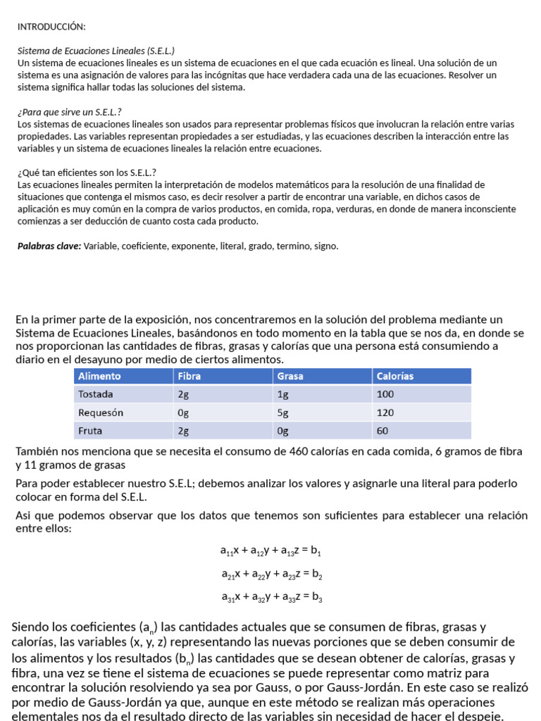 Presentacion Algebra | PDF | Ecuaciones | Álgebra