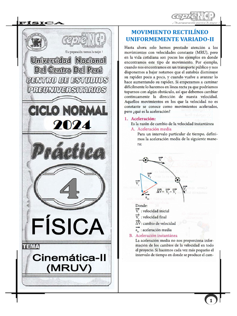 FISICA 4 Cinematica II | PDF